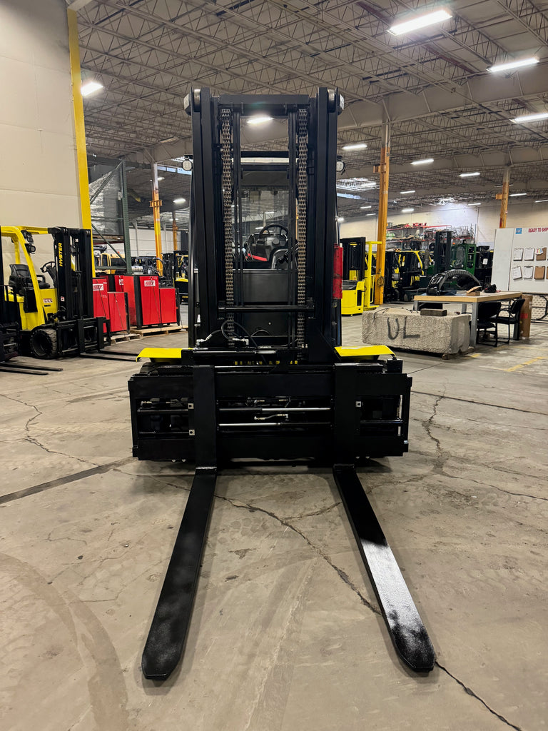 2021 YALE GDP155VXN 15500 LB DIESEL FORKLIFT PNEUMATIC 107/134" 2 STAGE CLEAR VIEW MAST ENCLOSED ...