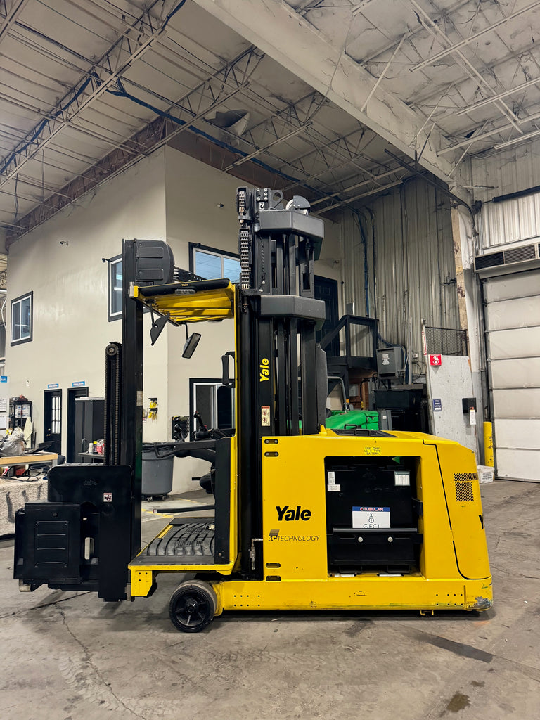 2012 YALE NTA030SB 3000 LB ELECTRIC MAN-UP TURRET FORKLIFT CUSHION 139/ ...