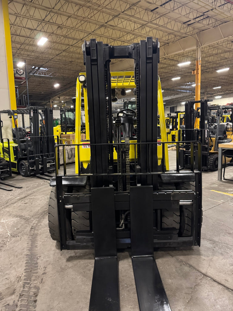 2016 HYSTER H120FT 12000 LB LP GAS FORKLIFT PNEUMATIC DUAL TIRES SIDE ...