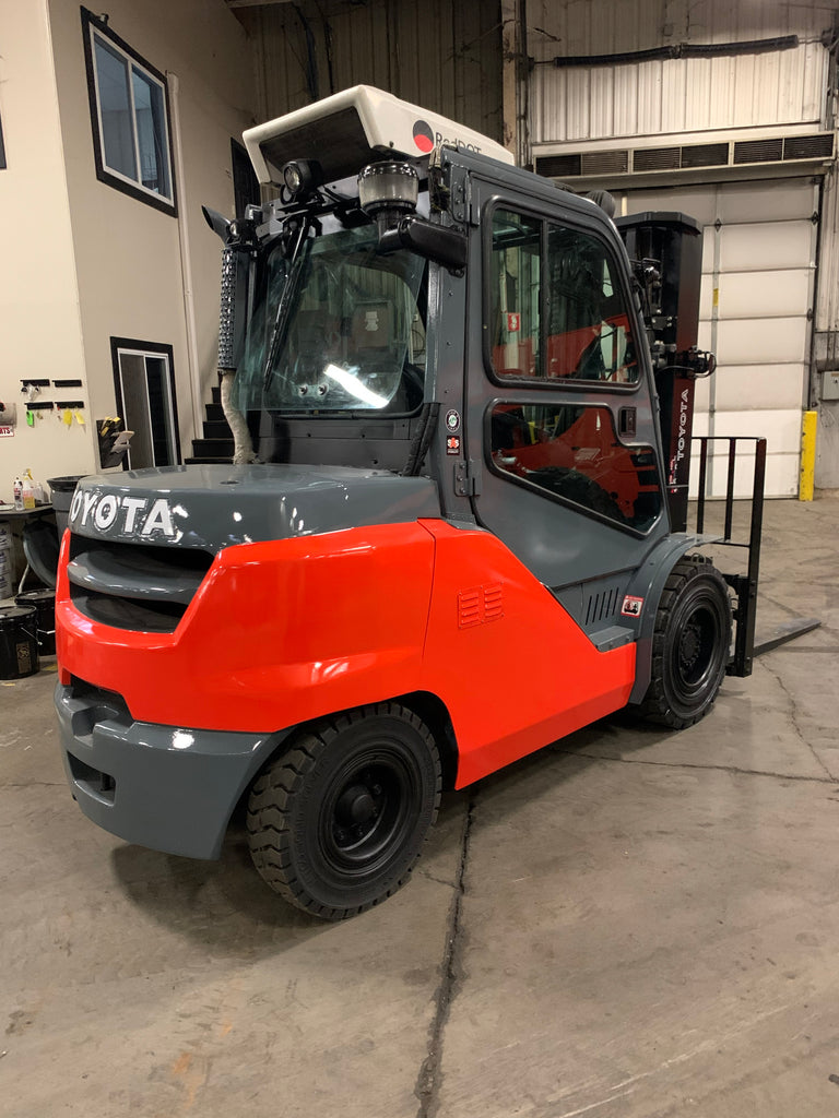 2021 TOYOTA 8FD45U 10000 LB DIESEL FORKLIFT ENCLOSED CAB WITH HEAT/AC ...
