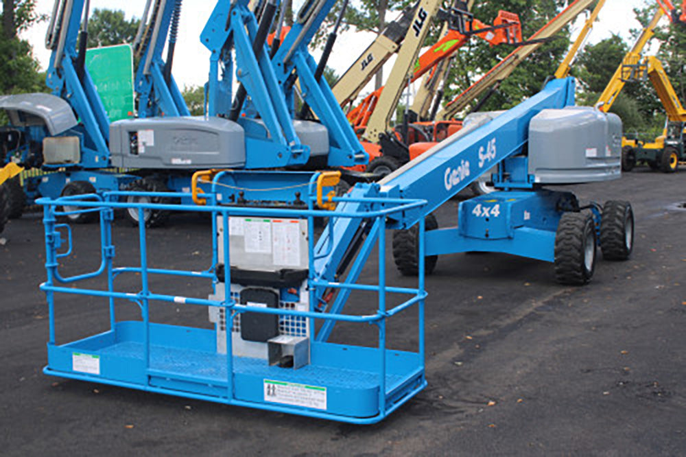 2018 GENIE S45 TELESCOPIC STRAIGHT BOOM LIFT AERIAL LIFT WITH JIB 45 ...