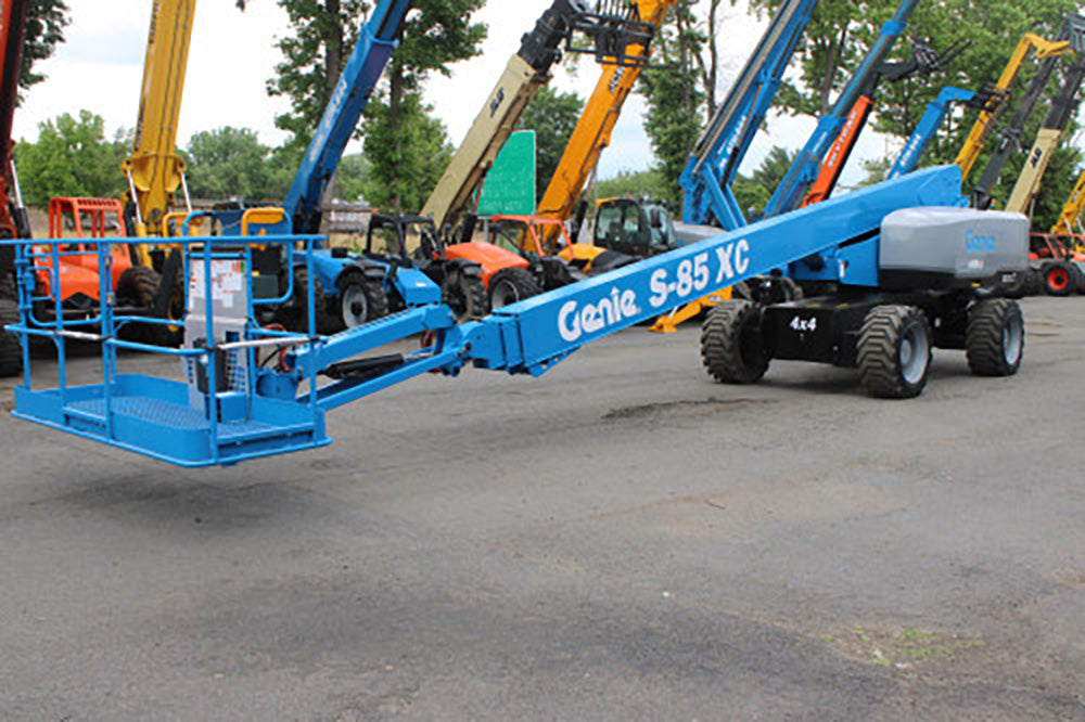 2019 GENIE S85XC TELESCOPIC STRAIGHT BOOM LIFT AERIAL LIFT WITH JIB ARM ...