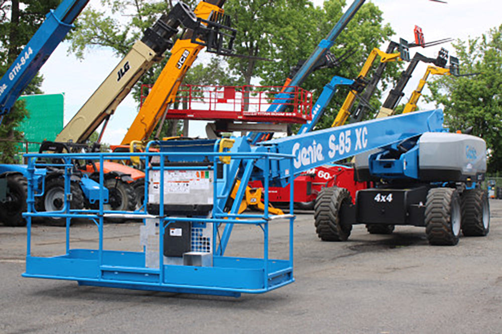 2019 GENIE S85XC TELESCOPIC STRAIGHT BOOM LIFT AERIAL LIFT WITH JIB ARM ...