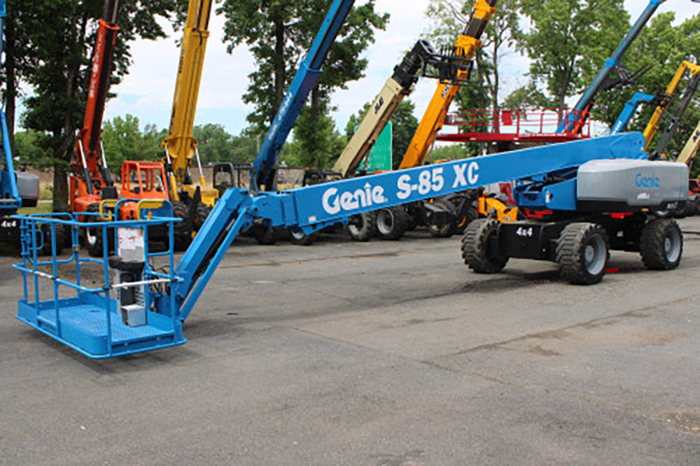 2019 GENIE S85XC TELESCOPIC STRAIGHT BOOM LIFT AERIAL LIFT WITH JIB ARM ...