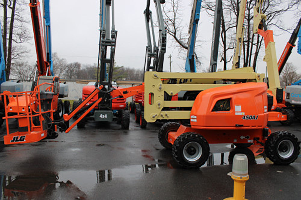 2017 JLG 450AJ ARTICULATING BOOM LIFT AERIAL LIFT WITH JIB ARM 45' REA ...