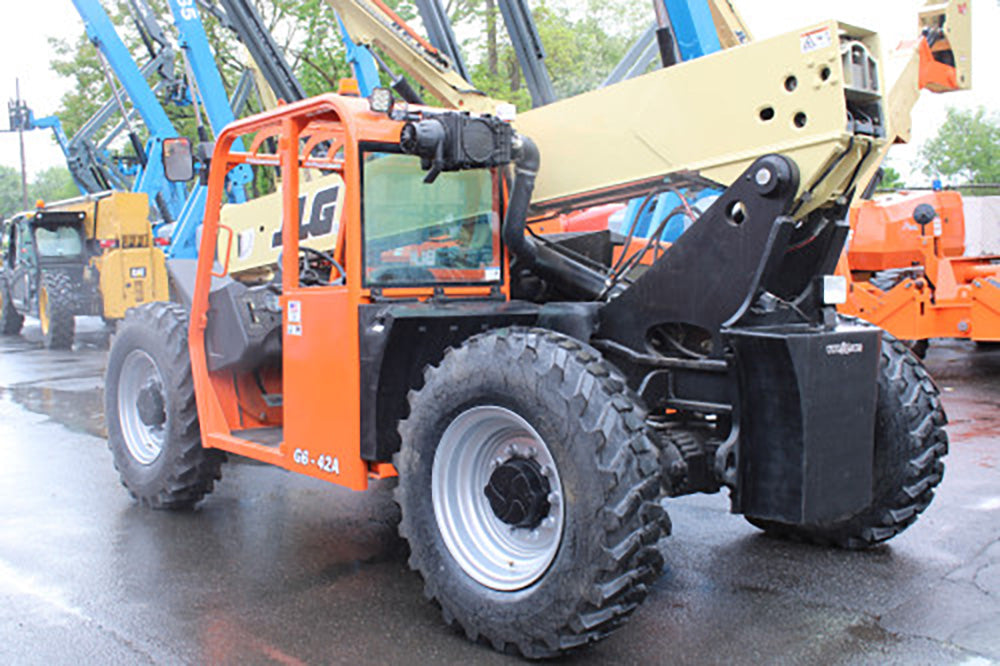 2014 JLG G6-42A 6000 LB DIESEL TELESCOPIC FORKLIFT TELEHANDLER PNEUMAT ...