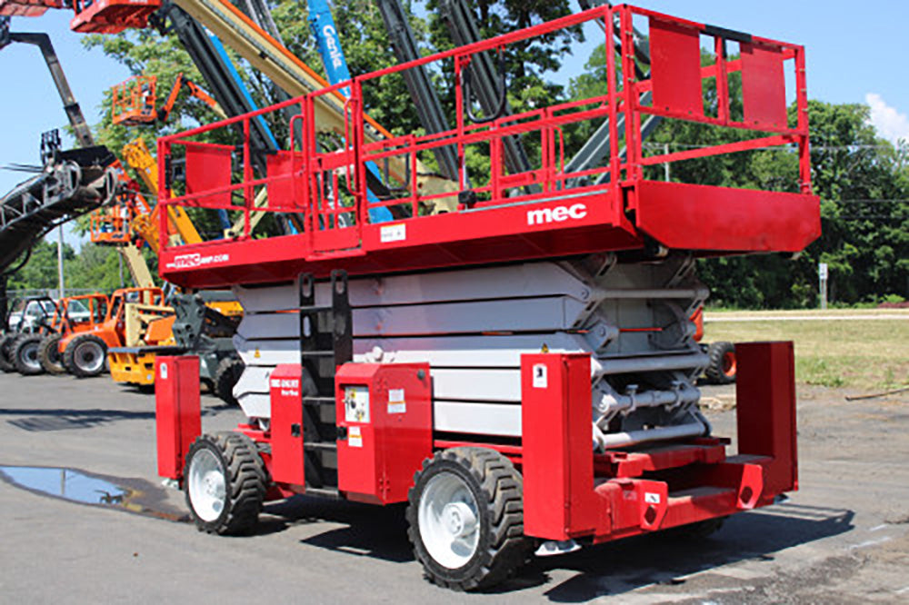 2016 MEC 6092RT 60' REACH SCISSOR LIFT DIESEL 4WD OUTRIGGERS 884 HOURS ...