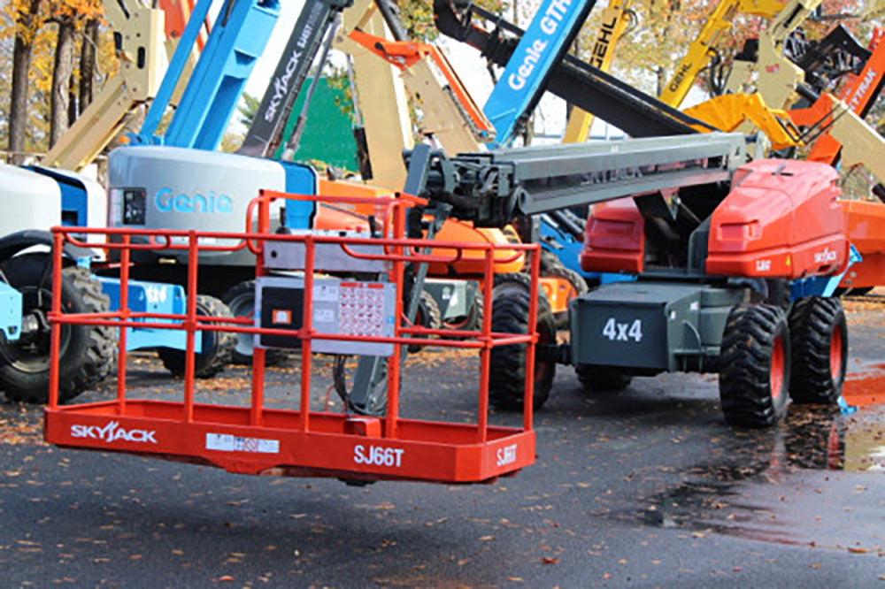 2016 SKYJACK SJ66T STRAIGHT BOOM LIFT AERIAL LIFT WITH JIB ARM 66' REA ...