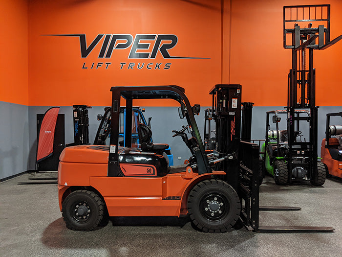2025 VIPER FD50S 11000 LB DIESEL FORKLIFT DUAL DRIVE PNEUMATIC 91/189 ...
