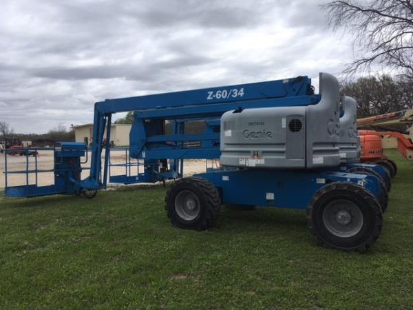 2010 GENIE Z60/34 BOOM MAN AERIAL SCISSOR LIFT 60 FOOT REACH DIESEL 4X ...