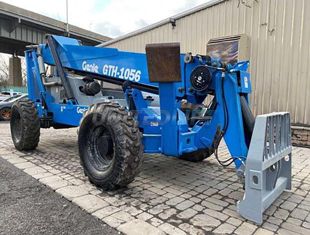 2006 GENIE GTH-1056 10000 LB DIESEL TELESCOPIC FORKLIFT TELEHANDLER OP ...