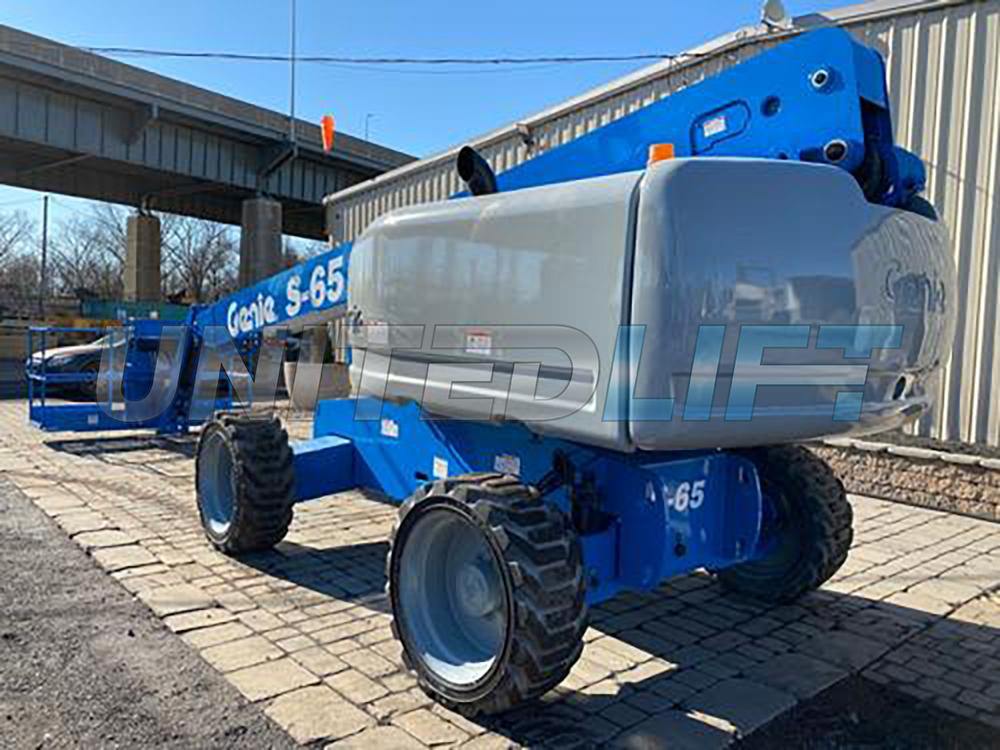 2011 GENIE S65 TELESCOPIC BOOM LIFT AERIAL LIFT STRAIGHT WITH JIB ARM ...