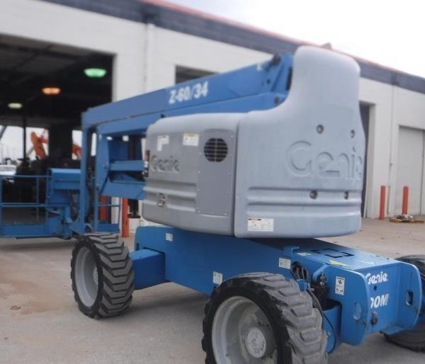 2011 GENIE Z60/34 BOOM MAN AERIAL SCISSOR LIFT 60 FOOT REACH DIESEL 4X ...
