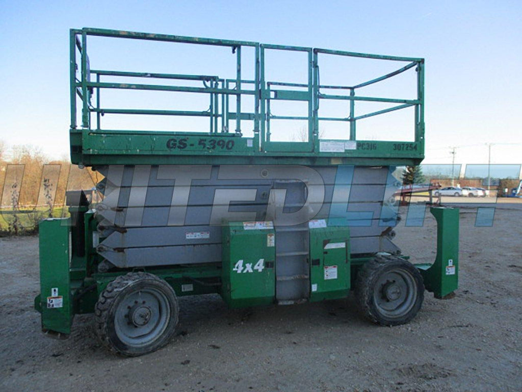 2010 GENIE GS5390RT SCISSOR LIFT 53' REACH DIESEL ROUGH TERRAIN 4WD ...