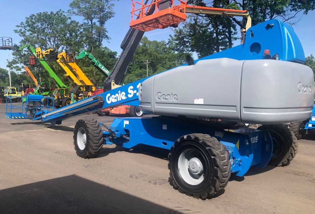2013 GENIE S105 TELESCOPIC BOOM LIFT AERIAL LIFT 105' DIESEL 4WD 2024 ...