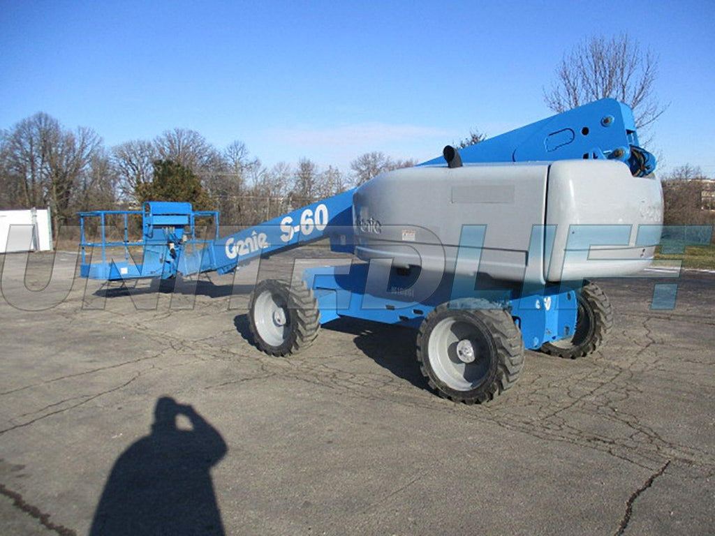 2007 GENIE S60 TELESCOPIC BOOM LIFT AERIAL LIFT 60' REACH DIESEL 4WD ...
