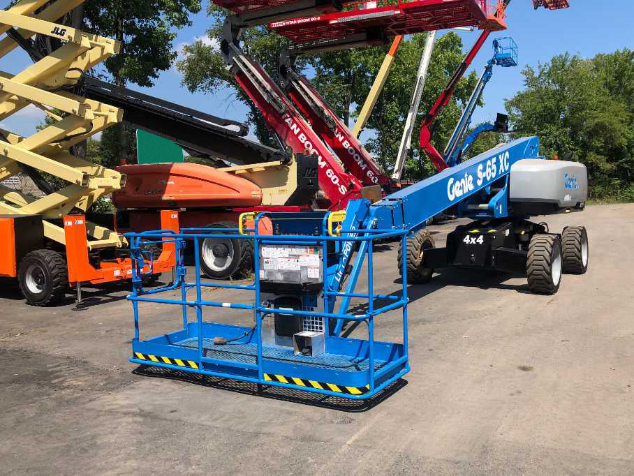 2019 GENIE S65XC TELESCOPIC STRAIGHT BOOM LIFT AERIAL LIFT WITH JIB AR ...