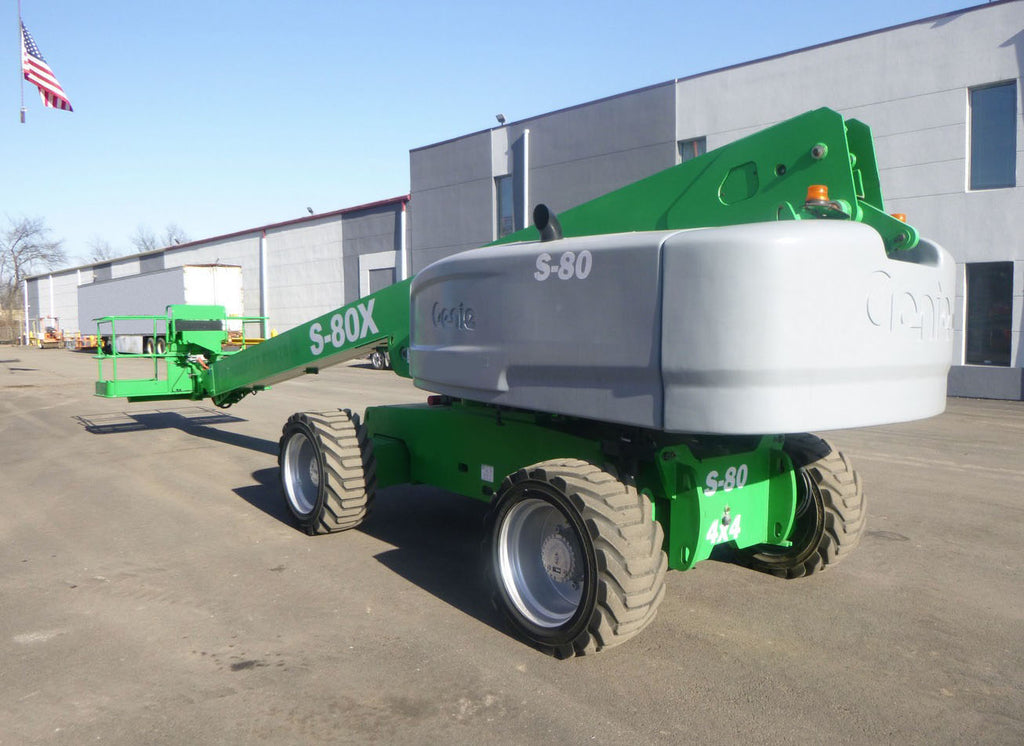 2014 GENIE S80X TELESCOPIC STRAIGHT BOOM LIFT AERIAL LIFT 80' REACH ...