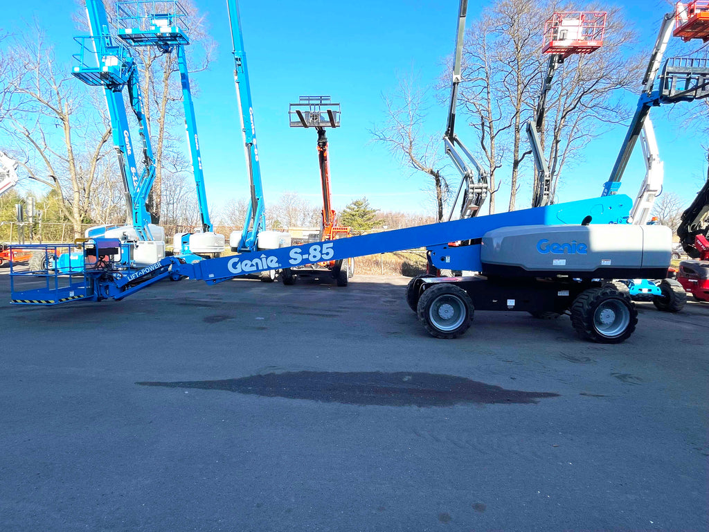 2019 GENIE S85XC TELESCOPIC STRAIGHT BOOM LIFT AERIAL LIFT WITH JIB ARM ...