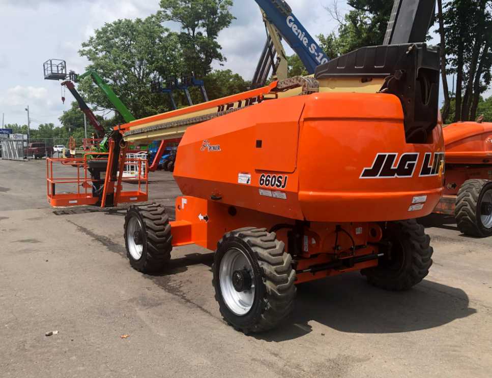 2014 JLG 660SJ TELESCOPIC BOOM LIFT AERIAL LIFT WITH JIB ARM 66' REACH ...