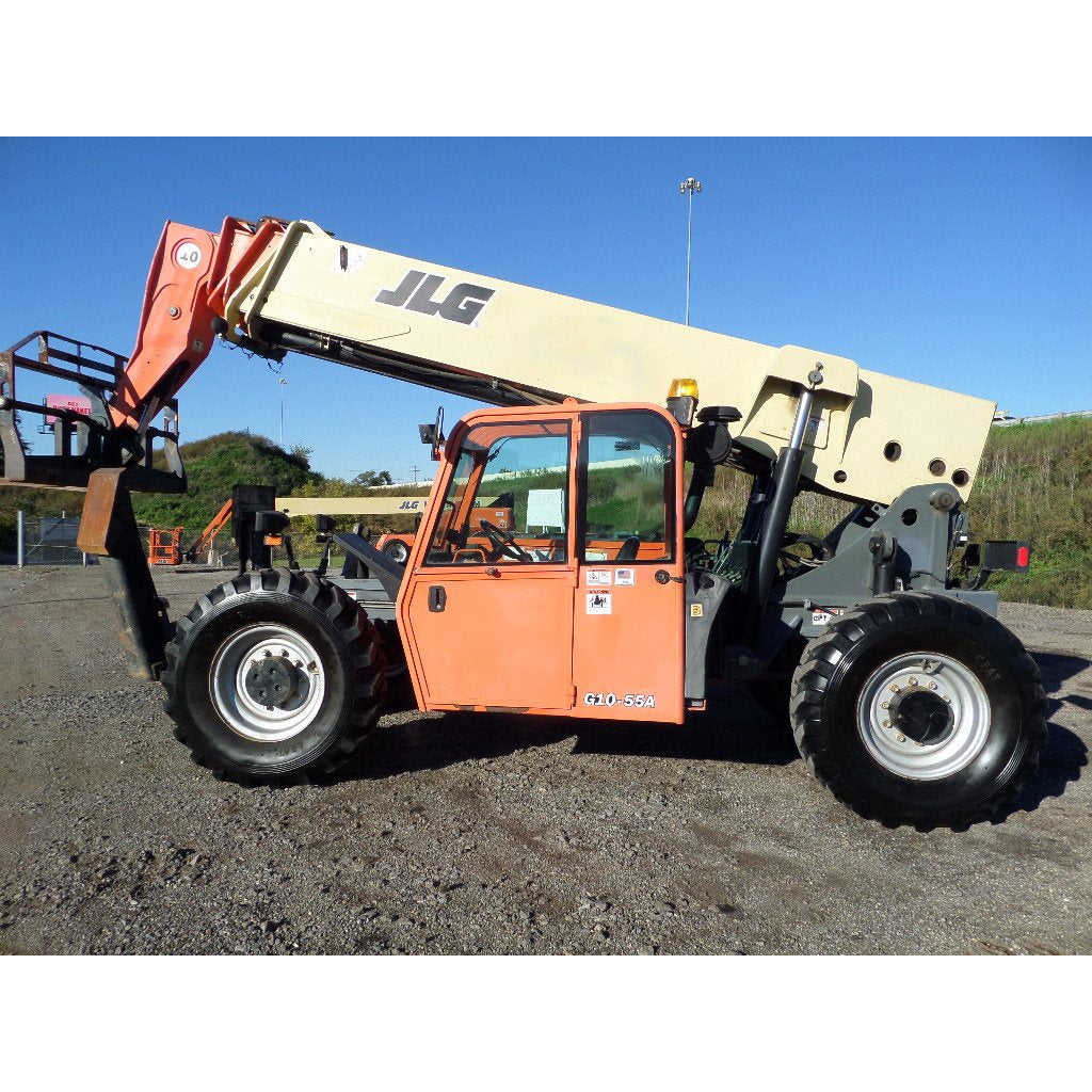 2010 JLG G10-55A 10000 LB DIESEL ENCLOSED CAB TELESCOPIC FORKLIFT ...