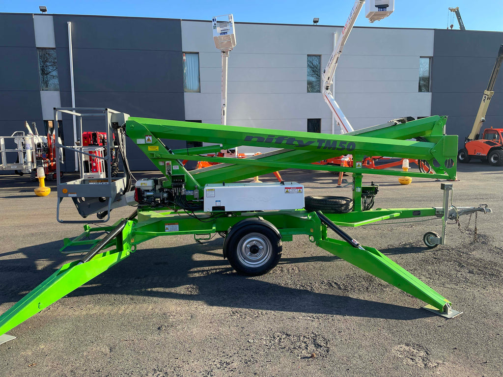 2019 NIFTY TM50 TOWABLE BOOM LIFT AERIAL LIFT 50' REACH DUAL FUEL 65 ...